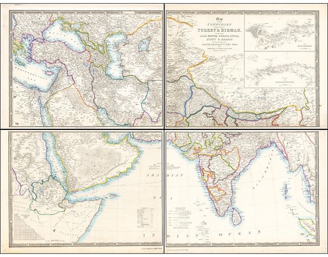WYLDT, J. - Map of the Countries lying between Turkey & Birmah ...