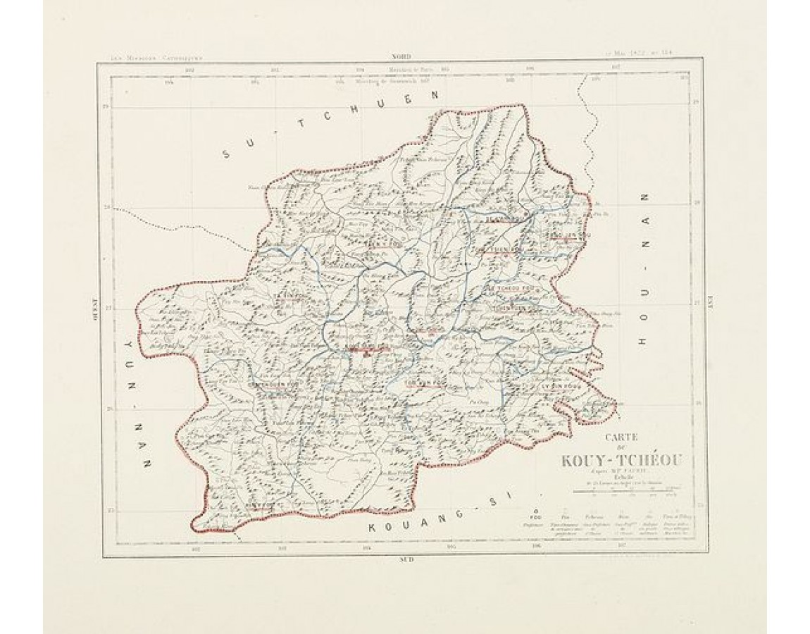 FAURIE, Mgr. - Carte du Kouy-Tchéou. , loeb-larocque.com