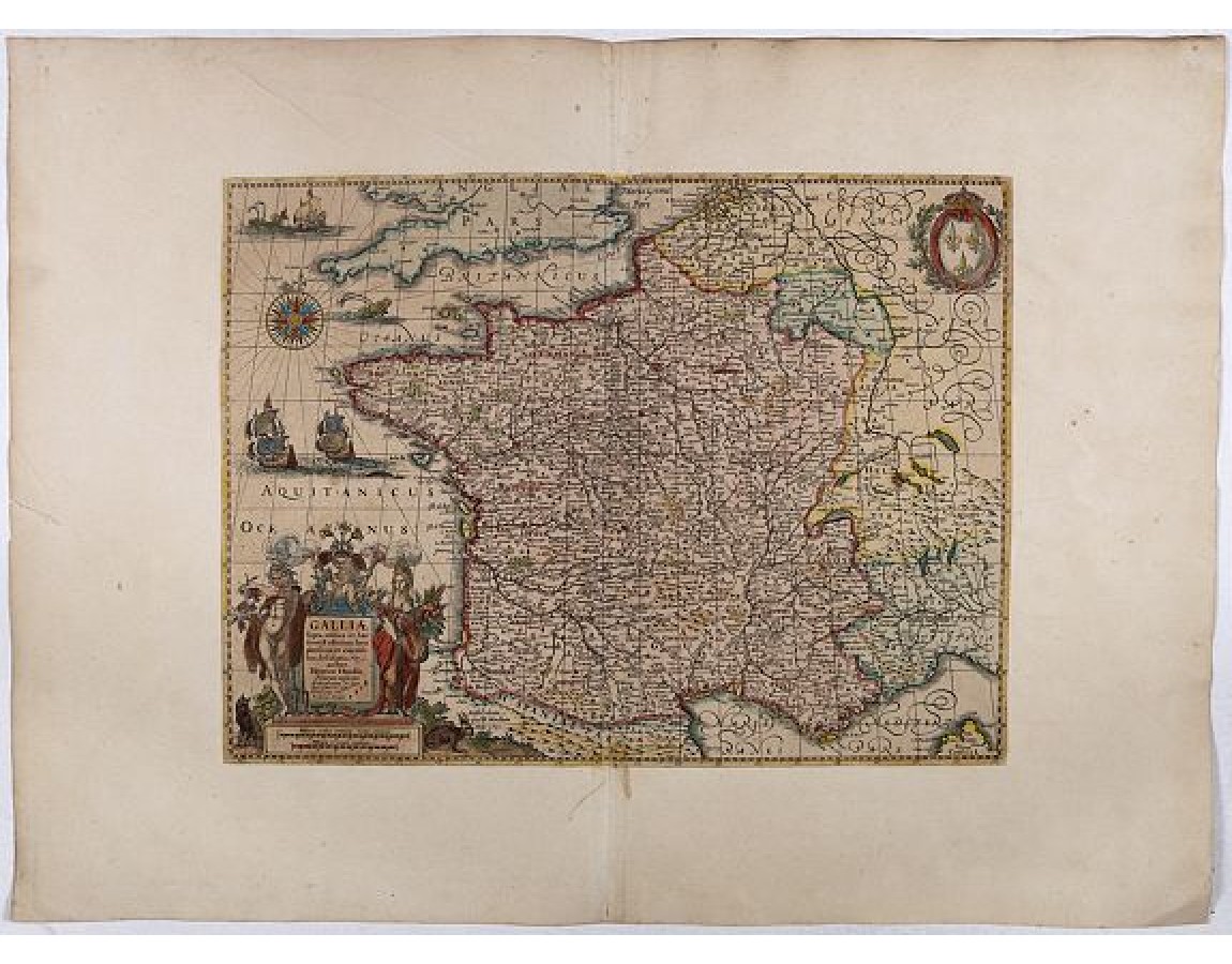 HONDIUS, H. - Galliae supra omnes ... Exactissima descriptio. Auctore ...