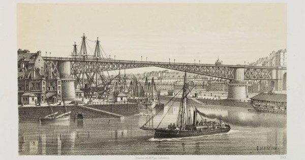 LEBRETON, L. - Brest - Vue du Pont Napoléon III. , loeb-larocque.com
