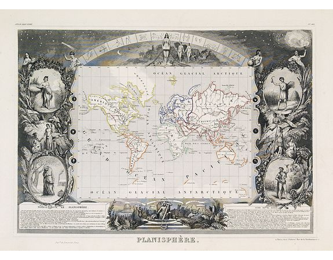 LEVASSEUR, V. - Planisphère. , loeb-larocque.com