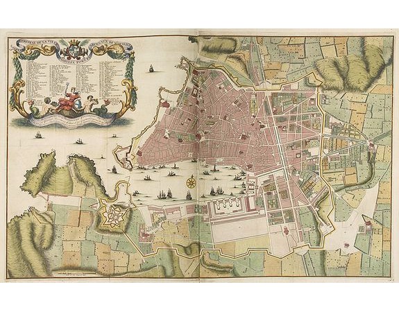 RAZAUD / VISSCHER, N. - Plan géometral de la ville citadelles port et ...