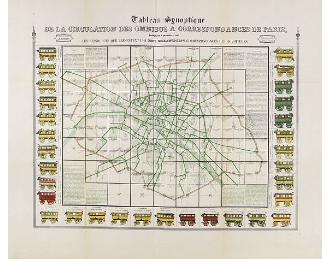 RICHARD, V. - Tableau synoptique de la circulation des omnibus à ...
